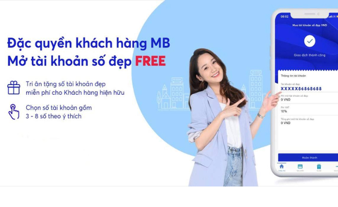 Hướng dẫn mở tài khoản ngân hàng MB Bank online số đẹp, miễn phí
